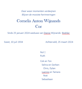 Cor Wijnands - Valleilaan Uitvaartzorg